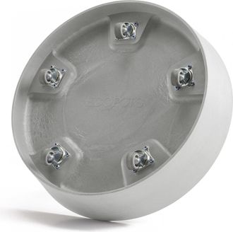 Ecopots Untersetzer rollbar für Blumentopf Amsterdam Weiß Grau Durchmesser innen 31 cm/außen 34 cm rund groß - Unterteller mit Rollen für Pflanzentopf Pflanze