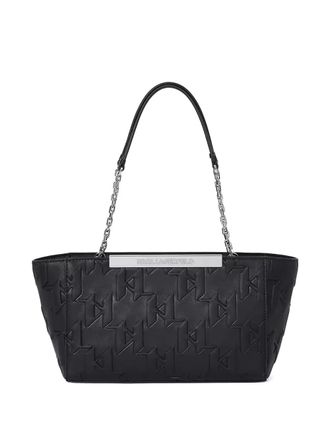 Karl Lagerfeld sac porté épaule à logo embossé - Noir