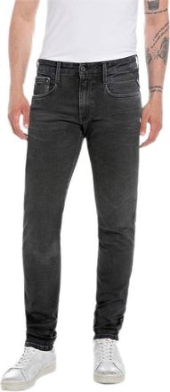 Replay Herren Jeans Anbass Slim-Fit Hyperflex mit Stretch, Black Delav&egrave; 099 (Schwarz), 40W / 36L