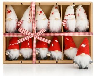 Com-Four 12x pendentifs Père Noël Haut de Gamme pour larbre de Noël, pendentifs Figurines darbre de Noël enchanteurs comme tentures darbre, décorations de Noël