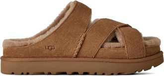UGG Ugg, Femme, Chaussures, Brun, Taille: 38 EU Greenport Cross Strap Slide