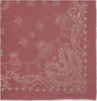 Gerard Darel Grand carr&eacute; imprim&eacute; en coton - DORINE - Rose