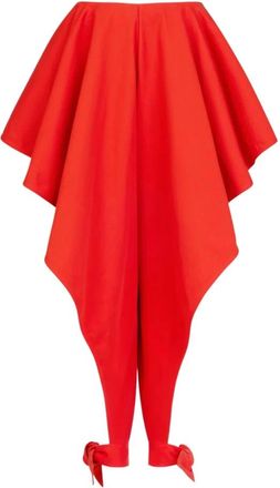 Alaia Femme, Pantalons, Rouge, Taille: 38 FR Pantalon en coton &agrave; panneaux