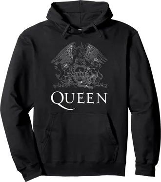 Queen Offizielles Queen-Wappen-Logo, Wei&szlig; Pullover Hoodie Pullover Hoodie