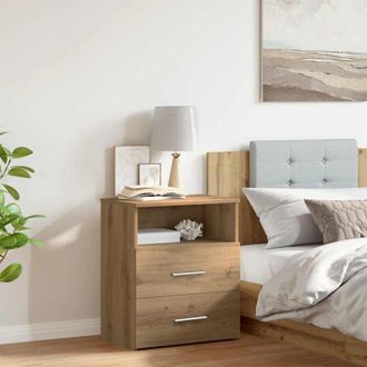 vidaXL Table de chevet ch&ecirc;ne artisanal 50x32x60 cm bois ding&eacute;nierie Vidaxl