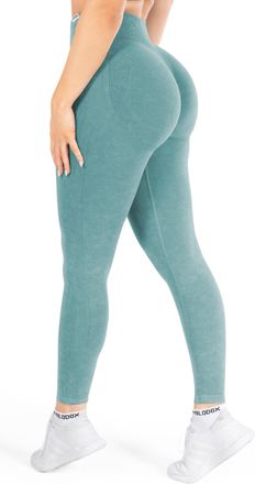 Smilodox Scrunch Leggins Damen Shaped Fit, Seamless Sporthose, Batik Acid Scrunch Sanduhr-Design Yogahose, Elastischer Bund Figurschmeichelnd f&uuml;r Fitness & All