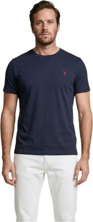 U.S.Polo Association Kurz&auml;rmeliges Baumwoll-T-Shirt mit Rundhalsausschnitt - - Tops - Herren - Blau - L