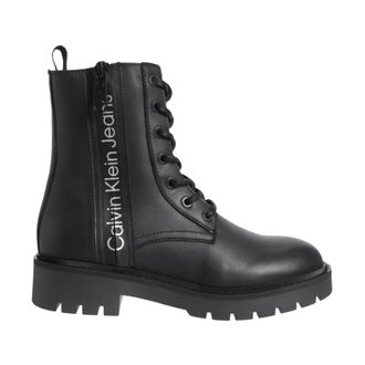Calvin Klein Jeans Schwarzer Kampf-Schn&uuml;rstiefel - - Shoes - Damen - Schwarzk - 41 EU