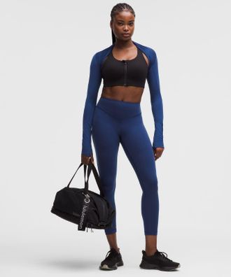 lululemon Wunder Under Leggings aus mit hohem Bund f&uuml;r Frauen - 64 cm - Gr&ouml;&szlig;e 10 in Clubhouse Blue