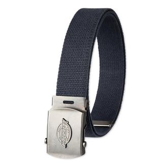 Dickies Fabric Web Plaque Logo Buckle Belt-One Cut Fits Up to Size 42 Waist Ceinture, Bleu Marine, Taille Unique Hommes