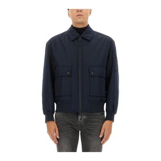 HUGO BOSS Homme, Vestes, Bleu, Taille: XS Oking Bomber Jacket
