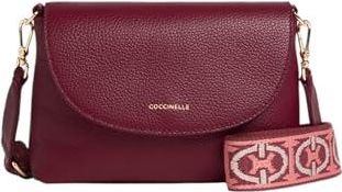 Coccinelle Cuir sac à épaule bandoulière Paulina Mini Crossbody Bag Ribes framboise