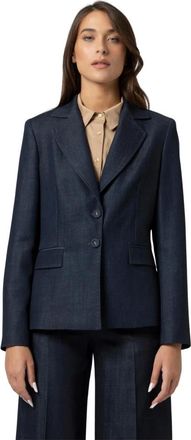 Kocca Femme, Vestes, Bleu, Taille: 40 FR Veste blazer chic et professionnelle &agrave; manches longues
