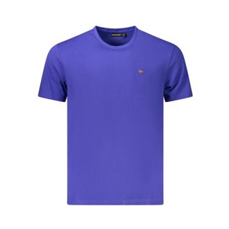 Napapijri Cotton T-Shirt - - Tops - Herren - Blau - L