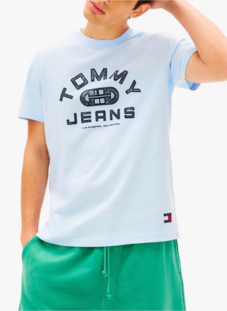 Tommy Hilfiger T-shirt droit imprim&eacute; en coton