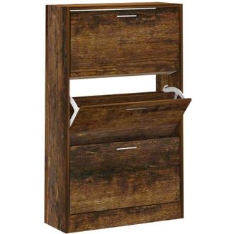 vidaXL Schuhschrank R&auml;uchereiche 63x24x103 cm Holzwerkstoff - Vidaxl