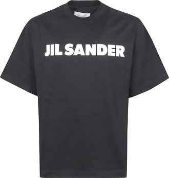 Jil Sander Homme, Tops, Noir, Taille: XL T-shirt en coton