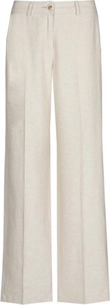 Marie M&eacute;ro Femme, Pantalons, Beige, Taille: 44 FR Pantalon Droit en Lin