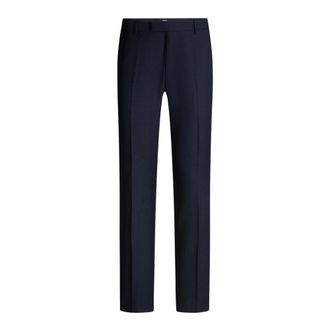 Joop Homme, Pantalons, Bleu, Taille: XL Pantalon de costume en laine &agrave; texture graphique
