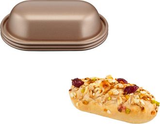 T-fal Set de 3 moules à petit pain Tefal Creabake J3088304 Cuivre et Gris