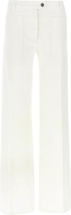 Ferragamo Femme, Pantalons, Blanc, Taille: 38 FR Jeans droits