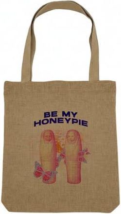 Fabulous Sac Shopping Tote Bag Aspect Lin - Be My Honeypie Collage Vintage Illustration Art Humour Psychedelique Meme - Sac de Courses Toile Epaisse 360g Beige