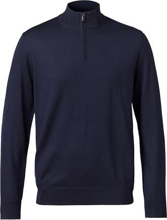 CHARLES TYRWHITT Pull en Laine Mérinos À Col Camionneur - Bleu Marine | XL