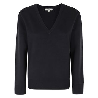 Vince Femme, Pulls, Bleu, Taille: 36 FR Maille col V