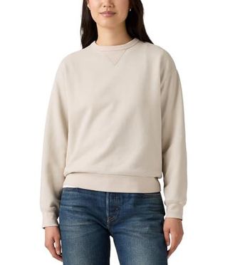 Levi's Femme Sweat-Shirt col Rond Heritage H225 Chateau Gray Neutral M