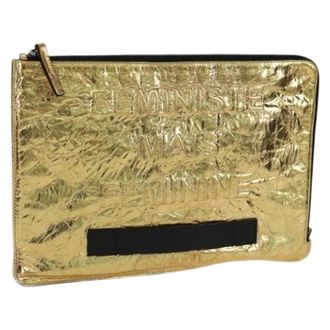 Chanel Pre-owned Vintage Leder Clutch - - Pre-owned - Damen - Gelb - ONE SIZE