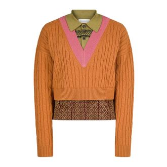 Dries Van Noten Herren, Strickwaren, Orange, LGr&ouml;&szlig;e