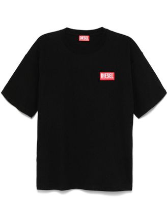 Diesel t-shirt &agrave; appliqu&eacute; - Noir