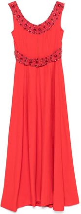 A.N.G.E.L.O. Vintage Cult robe longue à strass (années 1960) - Rouge