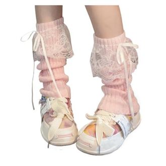 Generic Couvre-jambes en dentelle pour femmes, rose, M