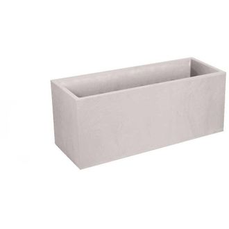 Eda Jardini&egrave;re rectangulaire Volcania effet pierre 99,5 x 39,5 x 43,5 cm - Beige calcaire - Eda