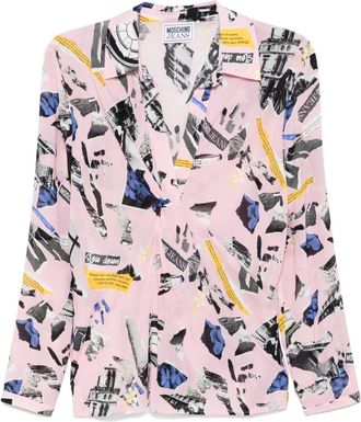 Moschino Bluse mit Print - Rosa