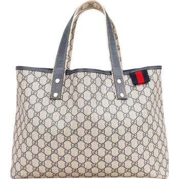 Gucci Crossbody Bags - Gucci Canvas GG Monogram Sherry Line Handbag - Gr. unisize - in Blau - f&uuml;r Damen
