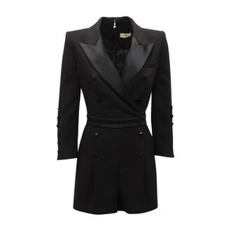 Elisabetta Franchi Femme, Combinaisons et Ensembles, Noir, Taille: 40 FR Tu-059-56E2 Combinaison Short