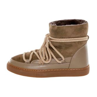 INUIKII Shearling- und Leder-Winterstiefel - - Shoes - Damen - Beige - 37 EU