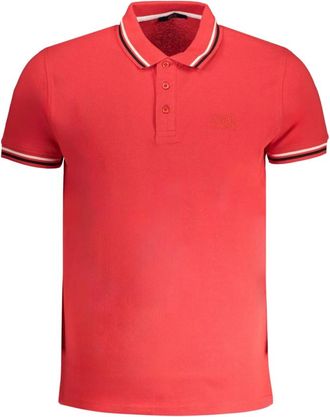 Cavalli Rotes Polo Shirt Kurzarm Herren - - Tops - Herren - Rot - L