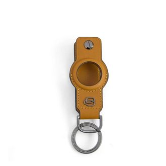 Piquadro Pc7090B3 Porte-cl&eacute;s en cuir AirTag avec pince &agrave; billets - Homme - Accessoires - Jaune - Taille: ONE Size