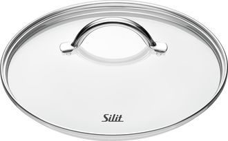 Silit Achat Topfdeckel 24 cm, Glasdeckel mit Metallgriff, hitzebest&auml;ndiges Glas, sp&uuml;lmaschinengeeignet