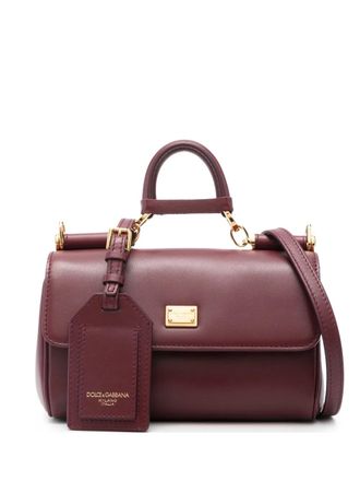 Dolce & Gabbana Shopper mit Logo-Schild - Rot