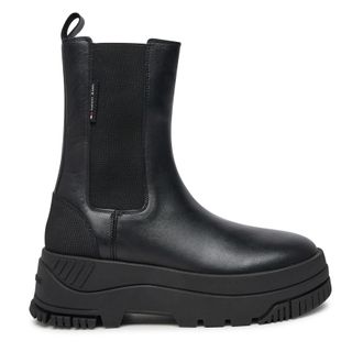 Tommy Jeans Klassische Stiefeletten Tommy Jeans Tjw Chelsea Flatform Boot EN0EN02597 Schwarz