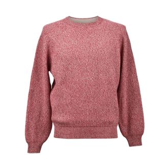 Brunello Cucinelli Homme, Pulls, Brun, Taille: XL Pull en laine avec poignets et ourlet c&ocirc;tel&eacute;s