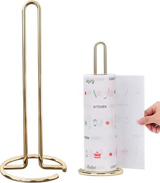 Mohito K&uuml;chenrollenhalter Halter, K&uuml;chenrollenhalter Gold K&uuml;chenpapierhalter Freistehender Toilettenrollenhalter Aus Edelstahl Vertikaler Papierhandtuchhalte