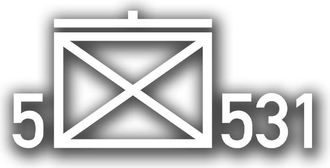 Copytec Aufkleber taktisches Zeichen 10x5cm 5 JgBtl Jägerbataillon 531 Jägertruppe A6416