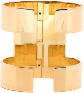 Elisabetta Franchi Femme, Accessoires, Jaune, Taille: ONE Size Bracelet Rigide avec Logo
