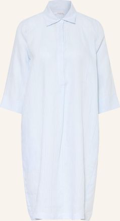 Rossana Diva Rossana Diva Hemdblusenkleid Mit Leinen Und 3/4-Arm blau