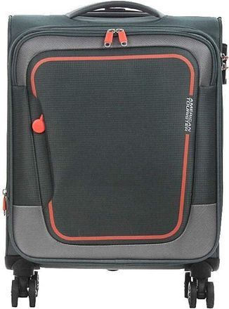 American Tourister Pulsonic - Spinner S, Erweiterbar Handgepäck, 55 cm, 40.5/43.5 L, Grün (Dark Forest)
